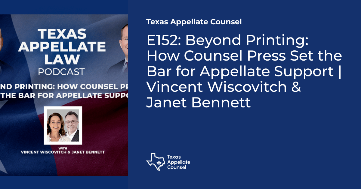 E152: Beyond Printing: How Counsel Press Set the Bar for Appellate ...