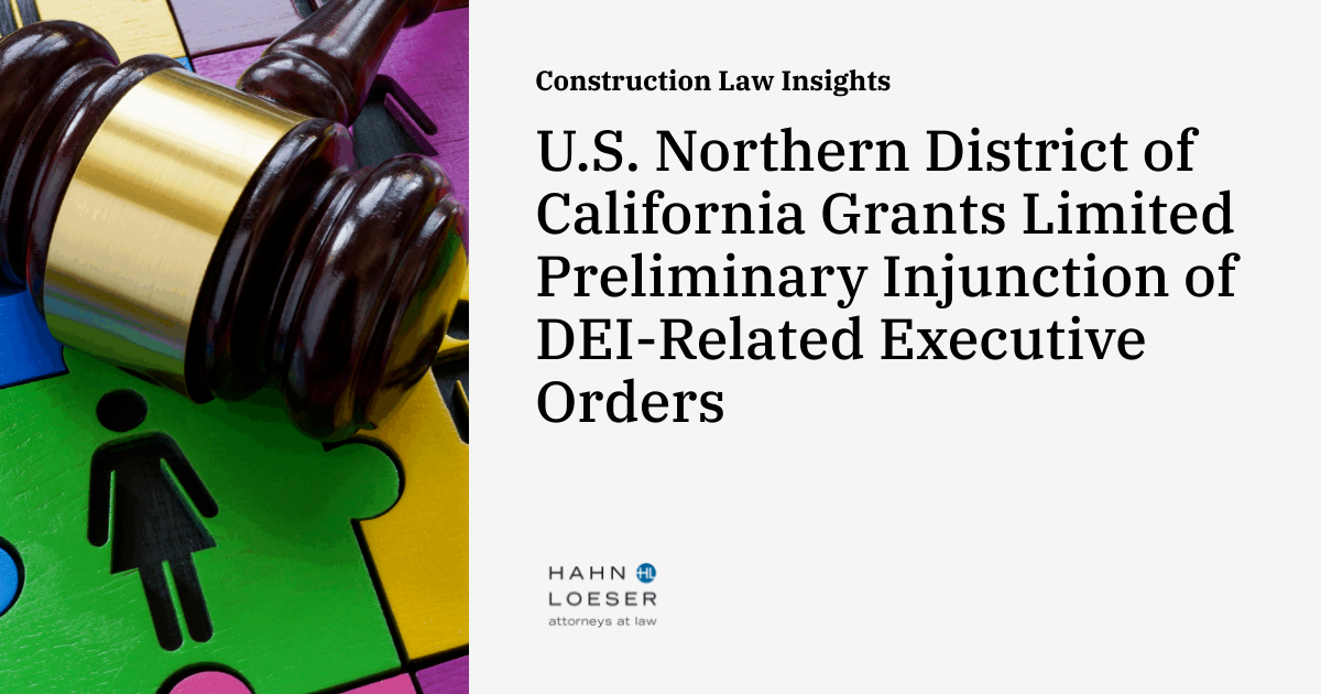 U.S. Northern District of California Grants Limited Preliminary ...