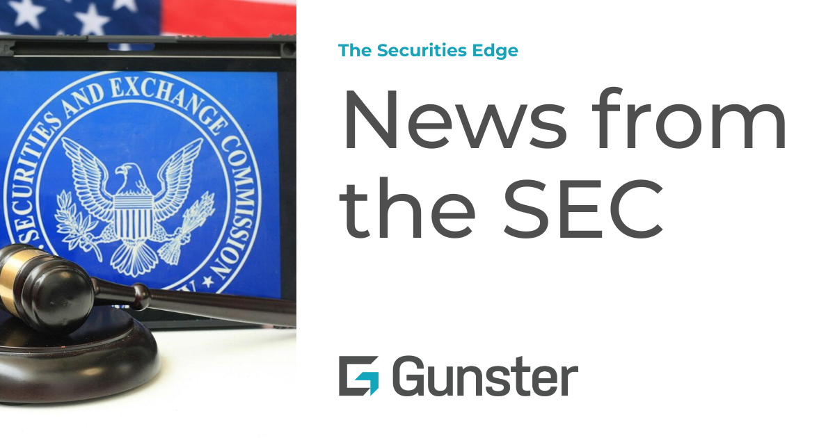 News from the SEC | The Securities Edge