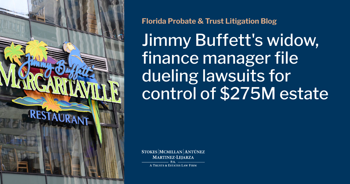 Jimmy Buffett's widow, finance manager file dueling lawsuits for ...