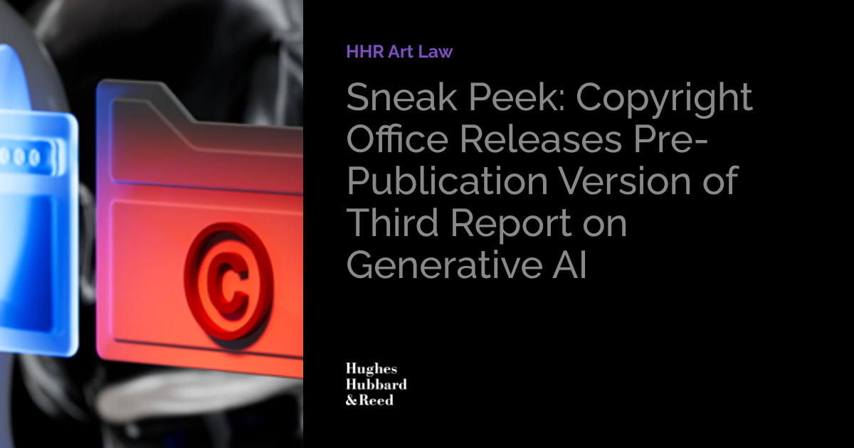 Sneak Peek: Copyright Office Releases Pre-Publication Version of Third ...