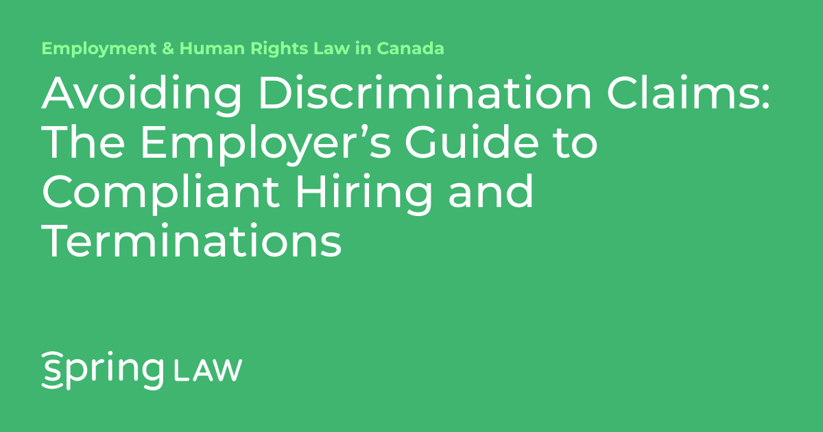 Avoiding Discrimination Claims: The Employer’s Guide to Compliant ...