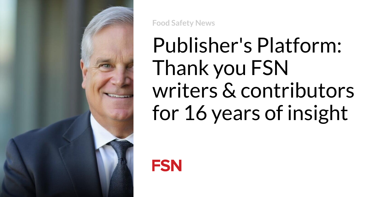 Publisher's Platform: Thank you FSN writers & contributors for 16 years ...