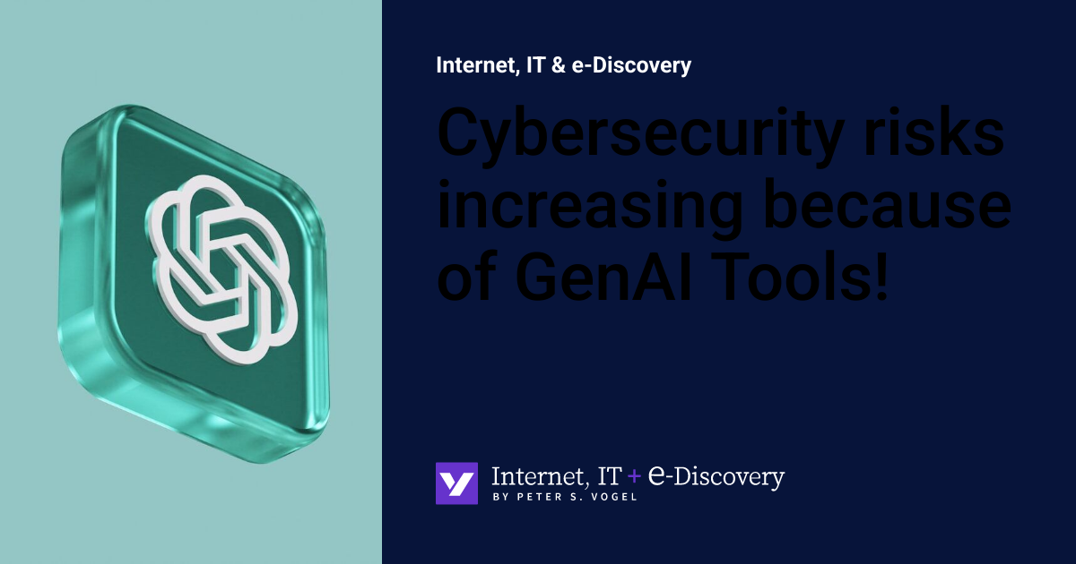 Cybersecurity risks increasing because of GenAI Tools! | Internet, IT ...