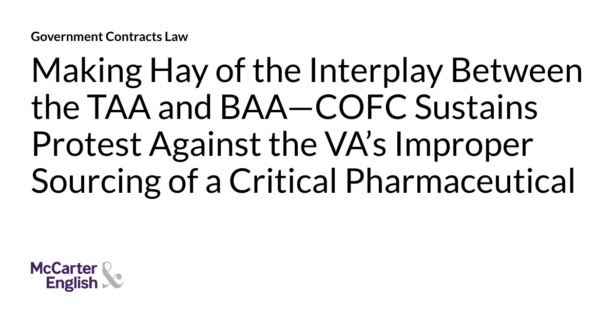 Making Hay of the Interplay Between the TAA and BAA—COFC Sustains ...