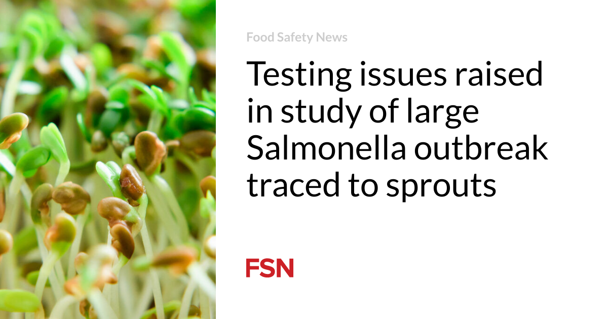 Testing issues raised in study of large Salmonella outbreak traced to ...