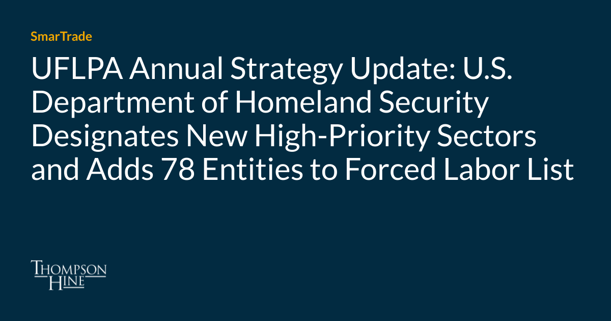 UFLPA Annual Strategy Update: U.S. Department of Homeland Security ...