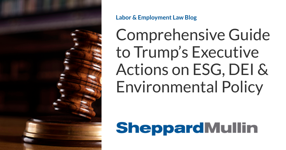 Comprehensive Guide to Trump’s Executive Actions on ESG, DEI ...