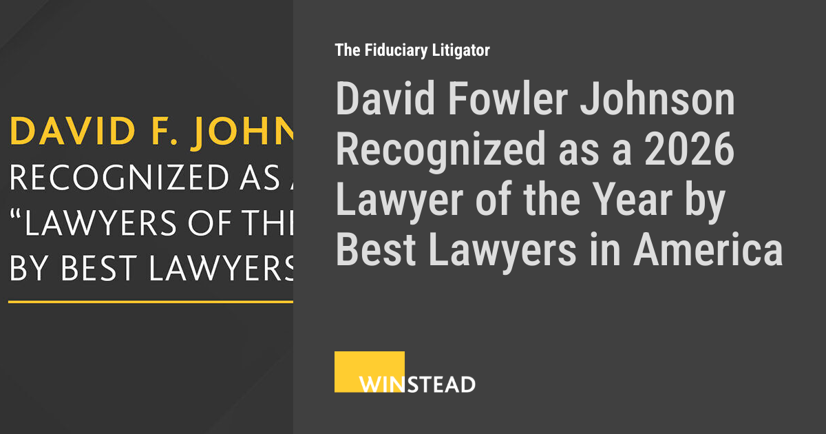 David Fowler Johnson Recognized as a 2026 Lawyer of the Year by Best ...