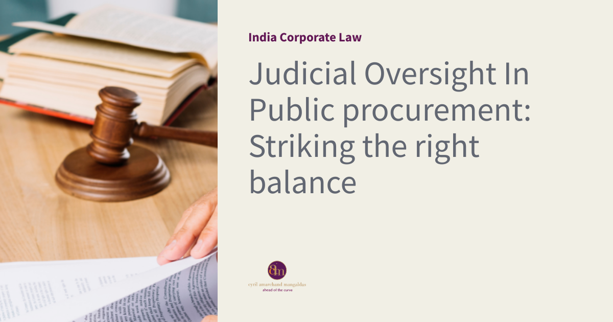Judicial Oversight In Public procurement: Striking the right balance ...
