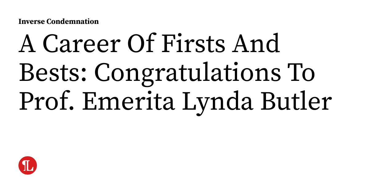 A Career Of Firsts And Bests: Congratulations To Prof. Emerita Lynda ...