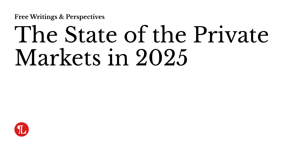 The State of the Private Markets in 2025 | Free Writings & Perspectives