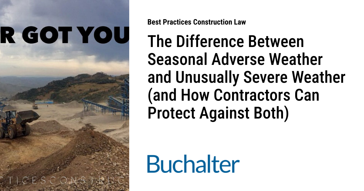 The Difference Between Seasonal Adverse Weather and Unusually Severe ...