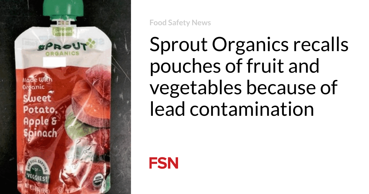 Sprout Organics recalls pouches of fruit and vegetables because of lead ...