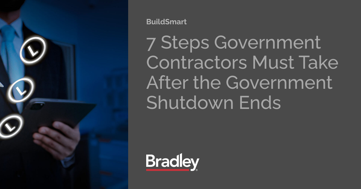 7 Steps Government Contractors Must Take After the Government Shutdown ...