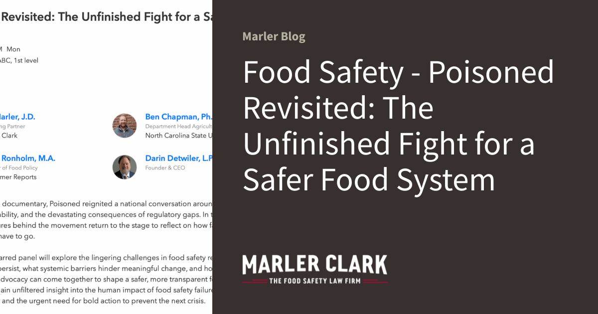 Food Safety - Poisoned Revisited: The Unfinished Fight for a Safer Food ...