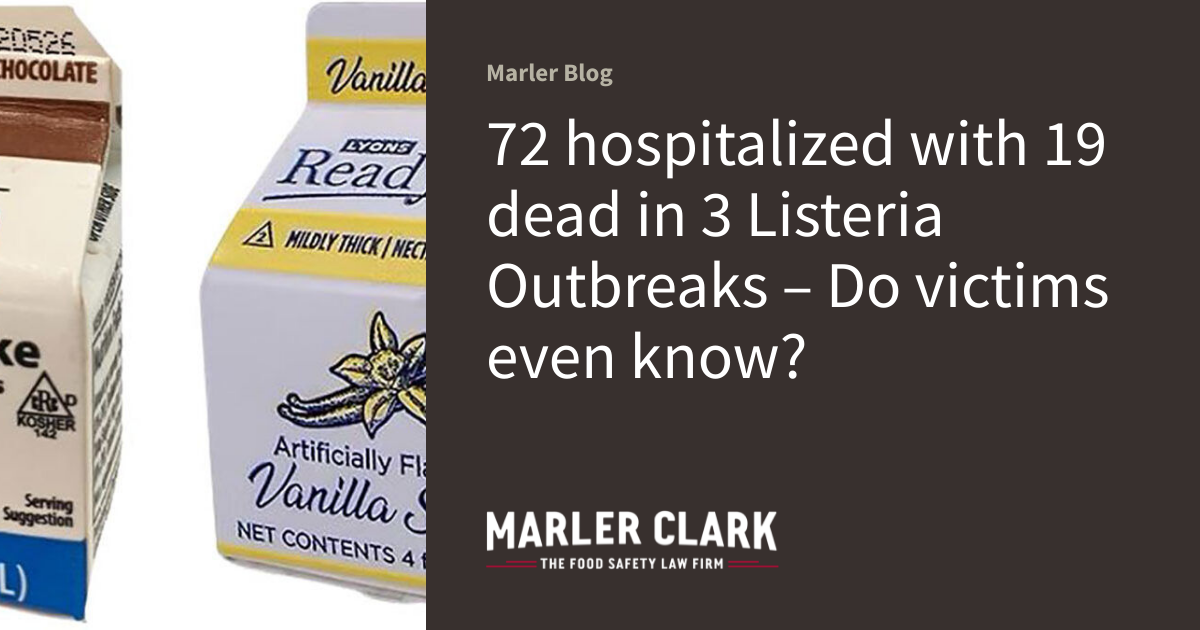 72 hospitalized with 19 dead in 3 Listeria Outbreaks – Do victims even ...
