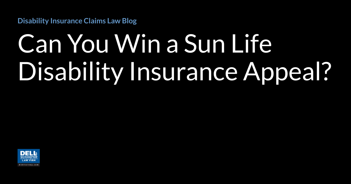 Can You Win a Sun Life Disability Insurance Appeal? | Disability ...