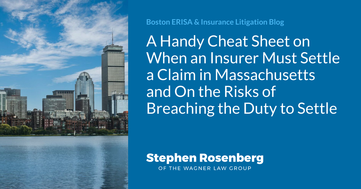 A Handy Cheat Sheet on When an Insurer Must Settle a Claim in ...