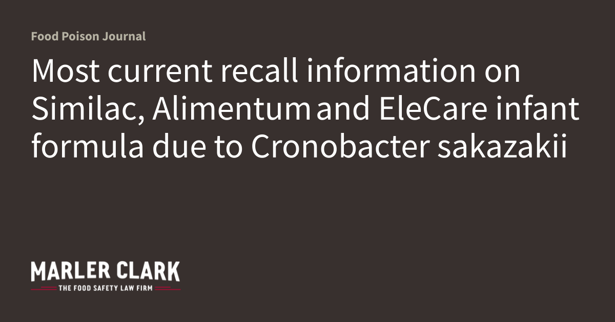 Most current recall information on Similac, Alimentum and EleCare ...