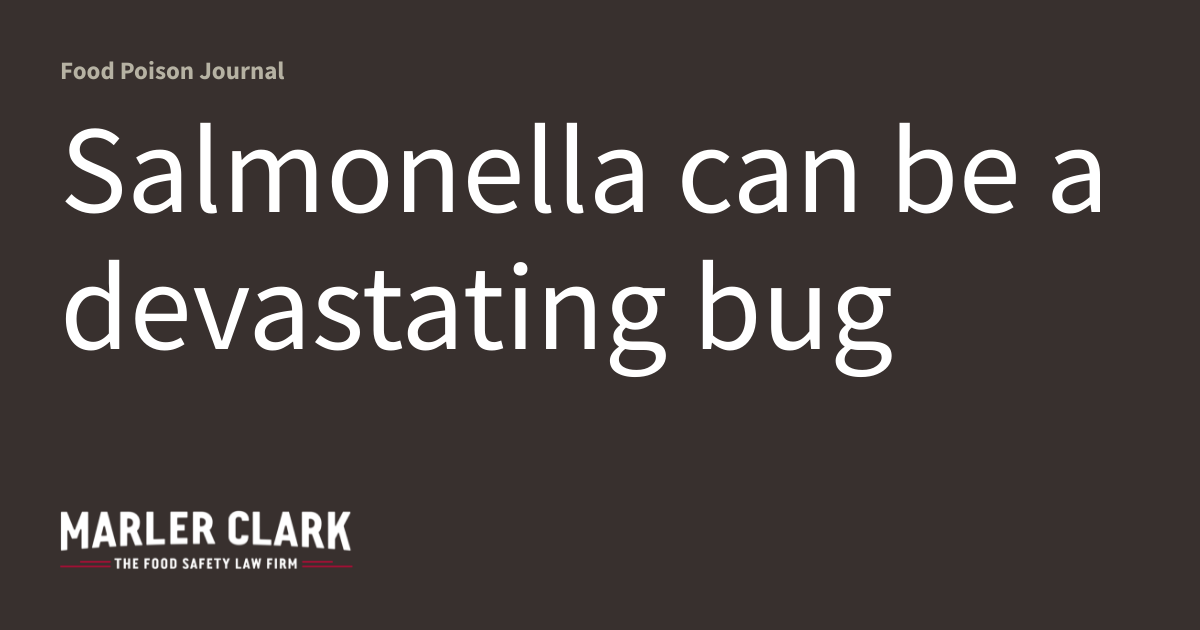 Salmonella can be a devastating bug | Food Poison Journal