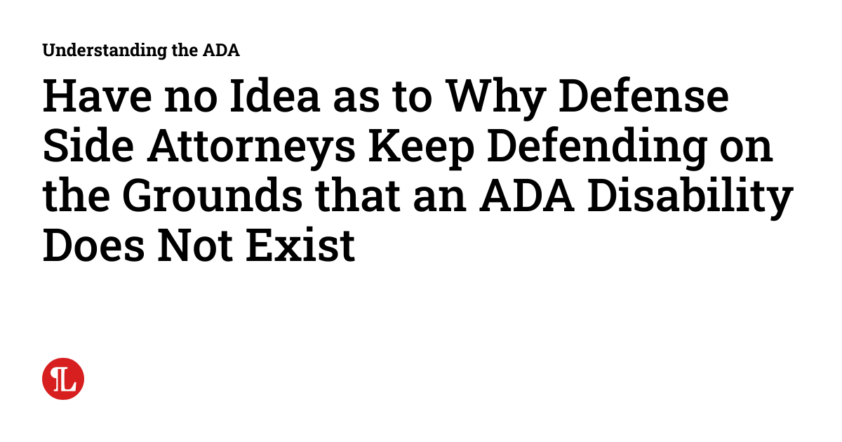 Have no Idea as to Why Defense Side Attorneys Keep Defending on the ...
