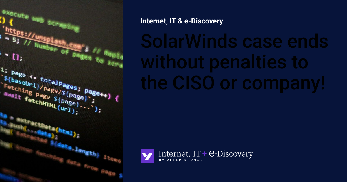SolarWinds case ends without penalties to the CISO or company ...