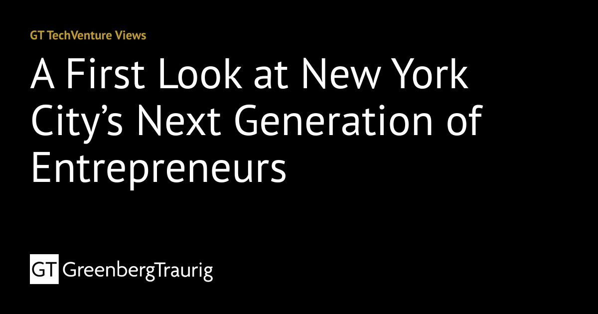 A First Look at New York City’s Next Generation of Entrepreneurs | GT ...