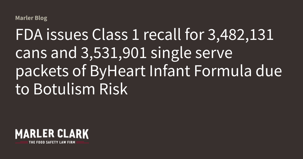 FDA issues Class 1 recall for 3,482,131 cans and 3,531,901 single serve ...