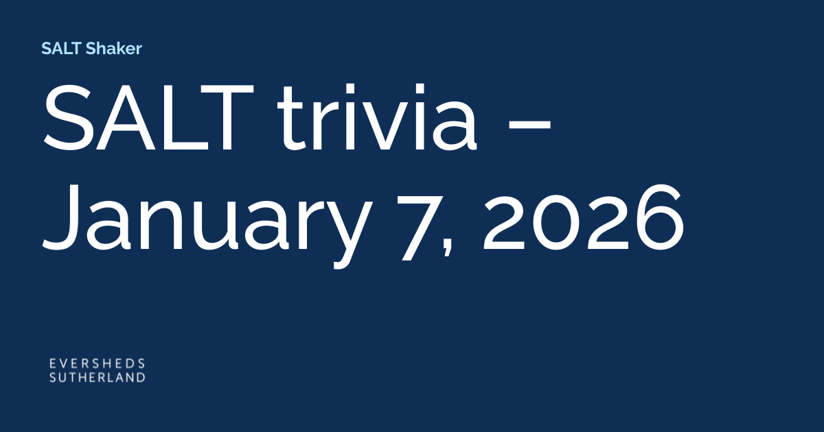 SALT trivia – January 7, 2026 | SALT Shaker