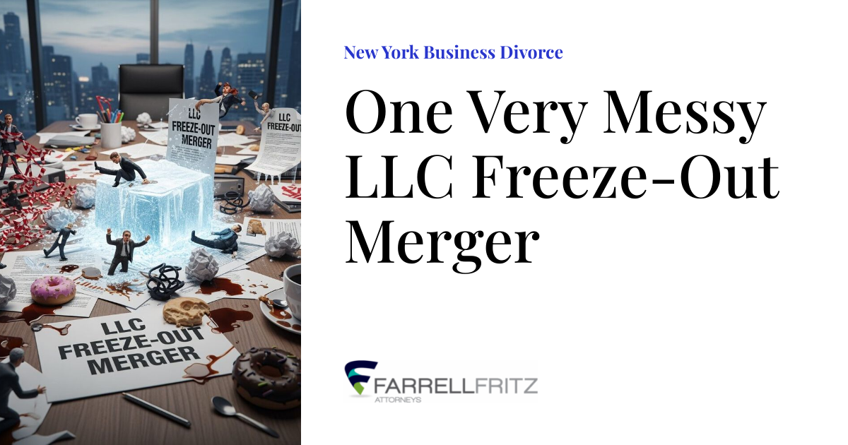 One Very Messy LLC Freeze-Out Merger | New York Business Divorce