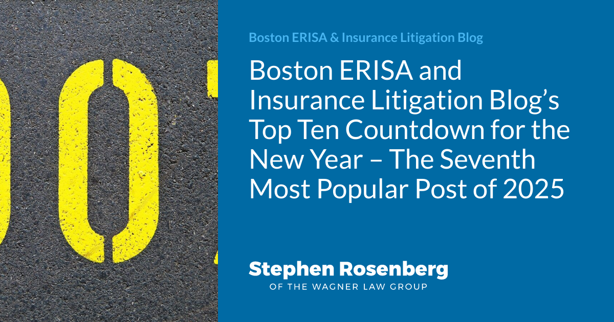 Boston ERISA and Insurance Litigation Blog’s Top Ten Countdown for the ...