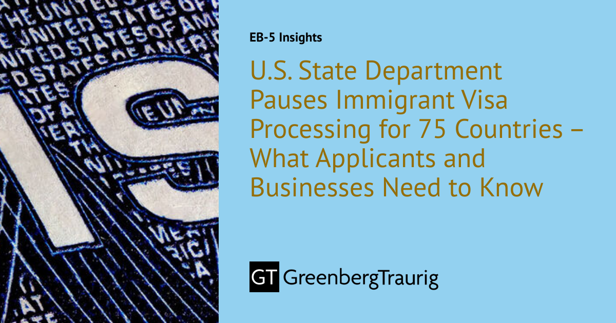 U.S. State Department Pauses Immigrant Visa Processing for 75 Countries ...