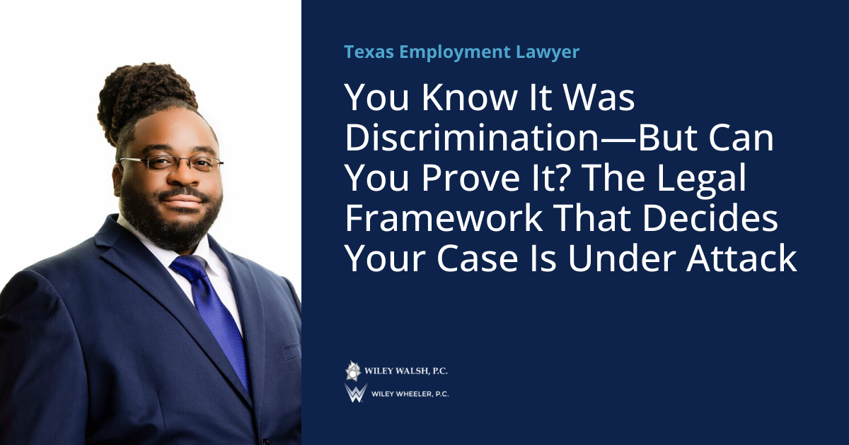 You Know It Was Discrimination—But Can You Prove It? The Legal ...