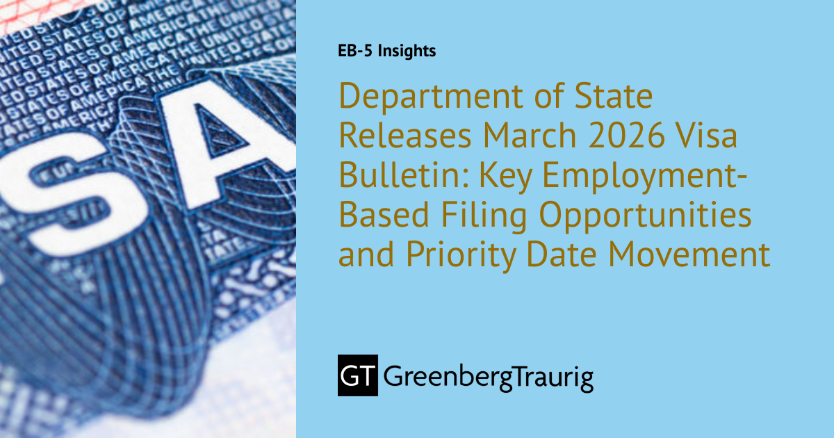 Department of State Releases March 2026 Visa Bulletin: Key Employment ...