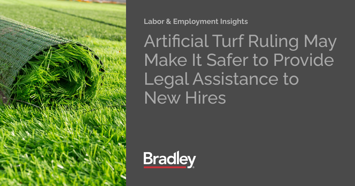 Artificial Turf Ruling May Make It Safer to Provide Legal Assistance to ...