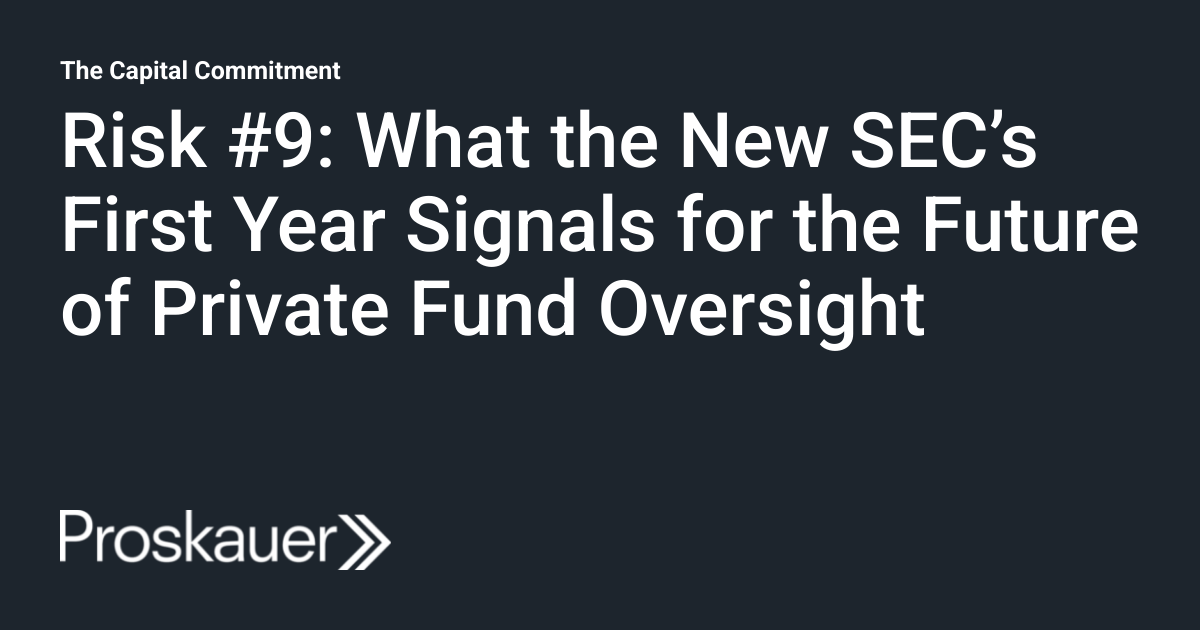 Risk #9: What the New SEC’s First Year Signals for the Future of ...