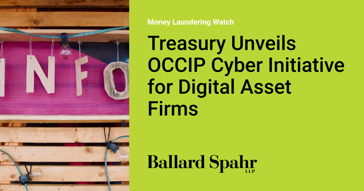 Treasury Unveils OCCIP Cyber Initiative for Digital Asset Firms | Money ...