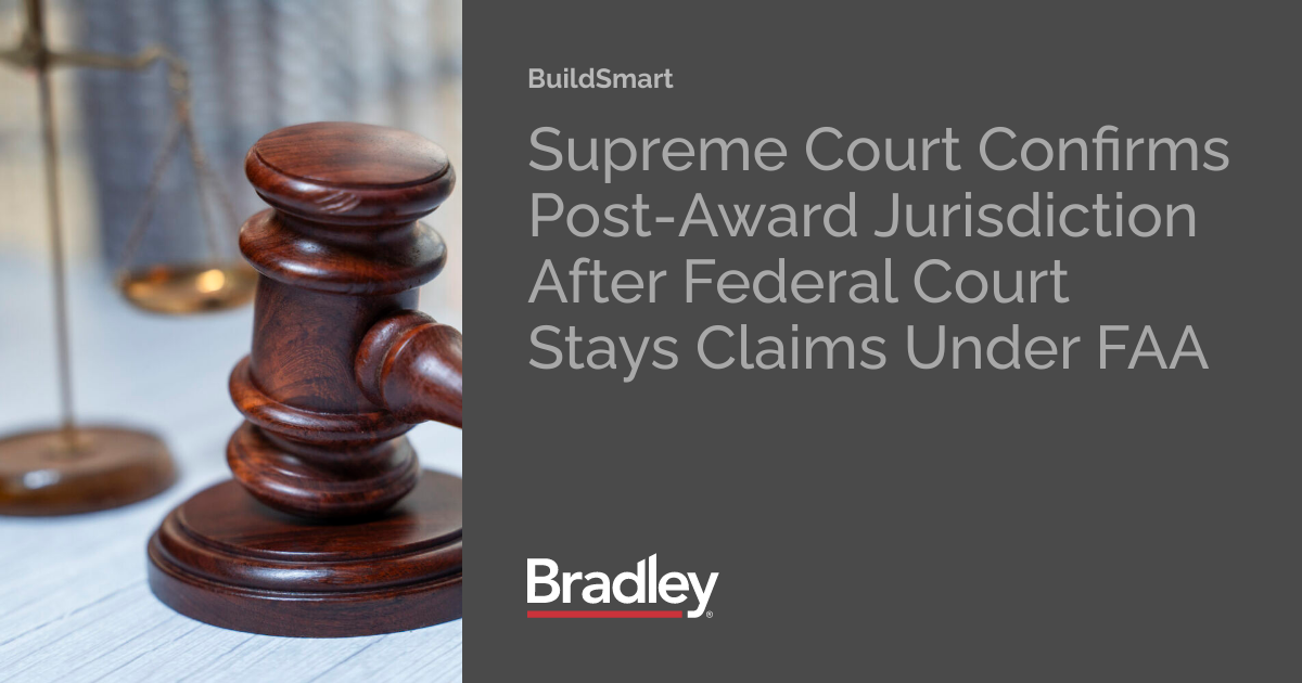 Supreme Court Confirms Post-Award Jurisdiction After Federal Court ...