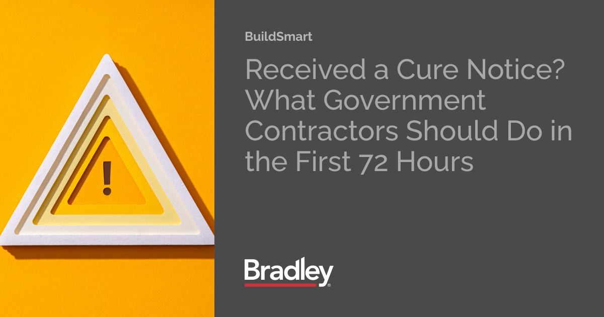 Received a Cure Notice? What Government Contractors Should Do in the ...