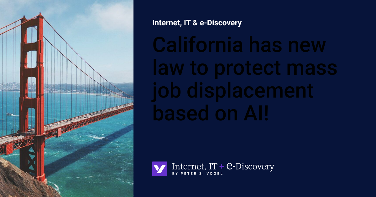 California has new law to protect mass job displacement based on AI ...