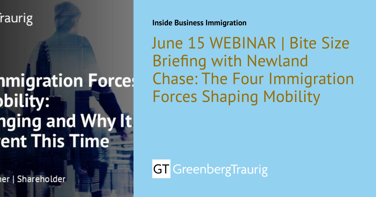 June 15 WEBINAR | Bite Size Briefing with Newland Chase: The Four ...