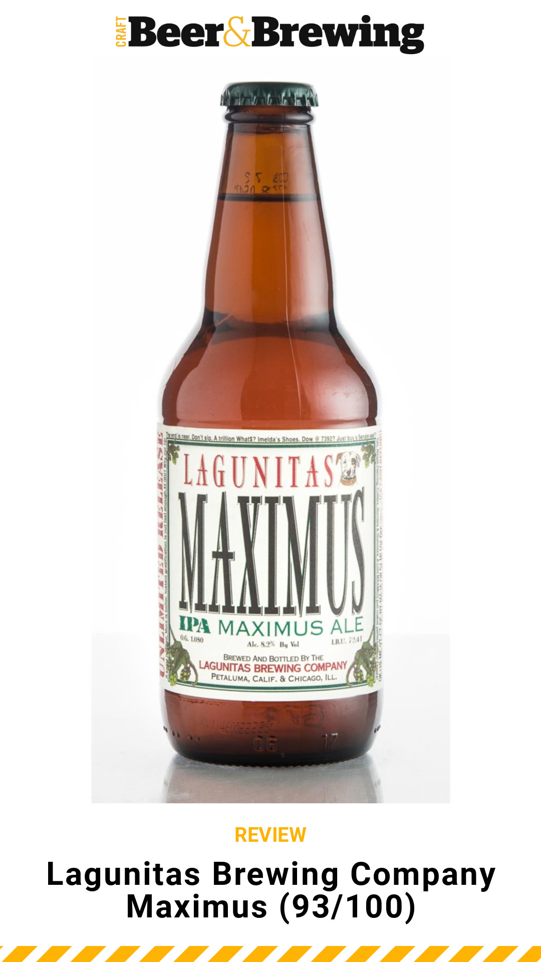 Review: Lagunitas Brewing Company Maximus | Craft Beer & Brewing