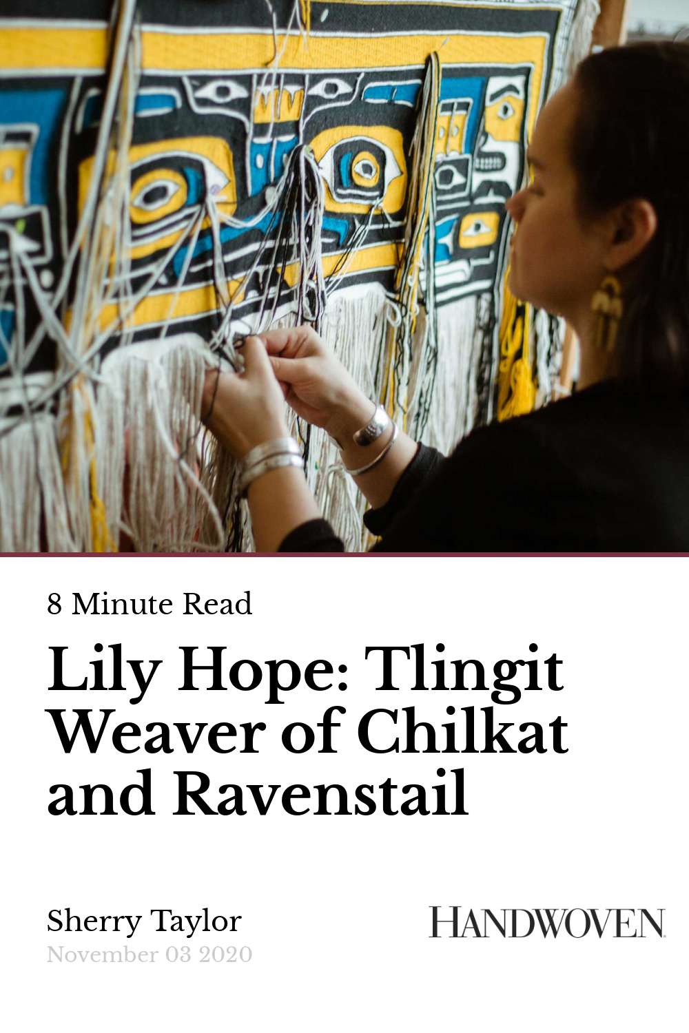 Lily Hope Tlingit Weaver Of Chilkat And Ravenstail Handwoven