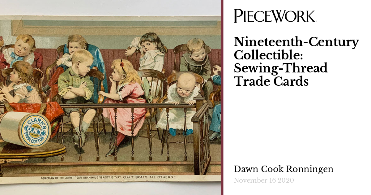Nineteenth Century Collectible Sewing Thread Trade Cards Piecework