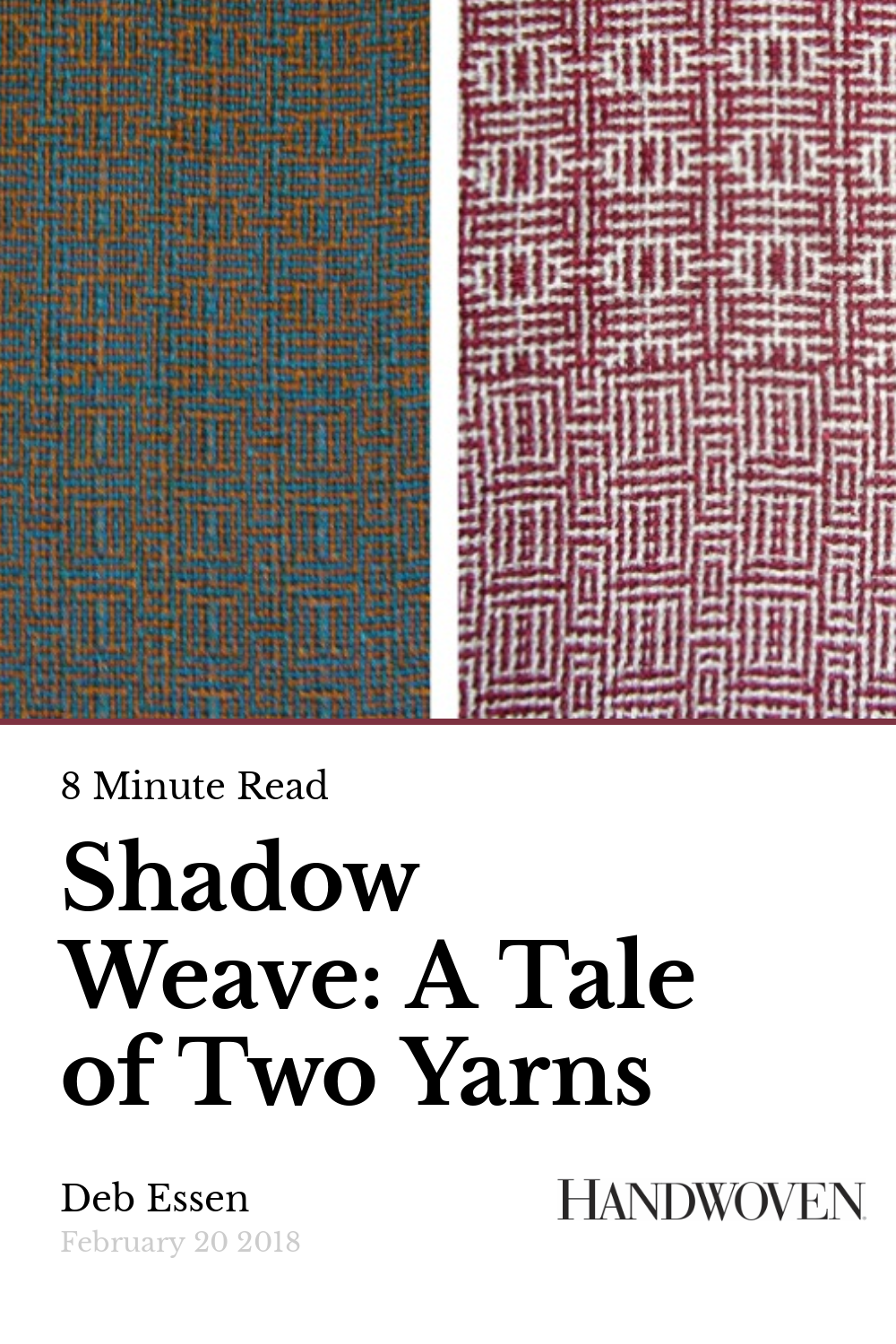 Shadow Weave: A Tale of Two Yarns | Handwoven