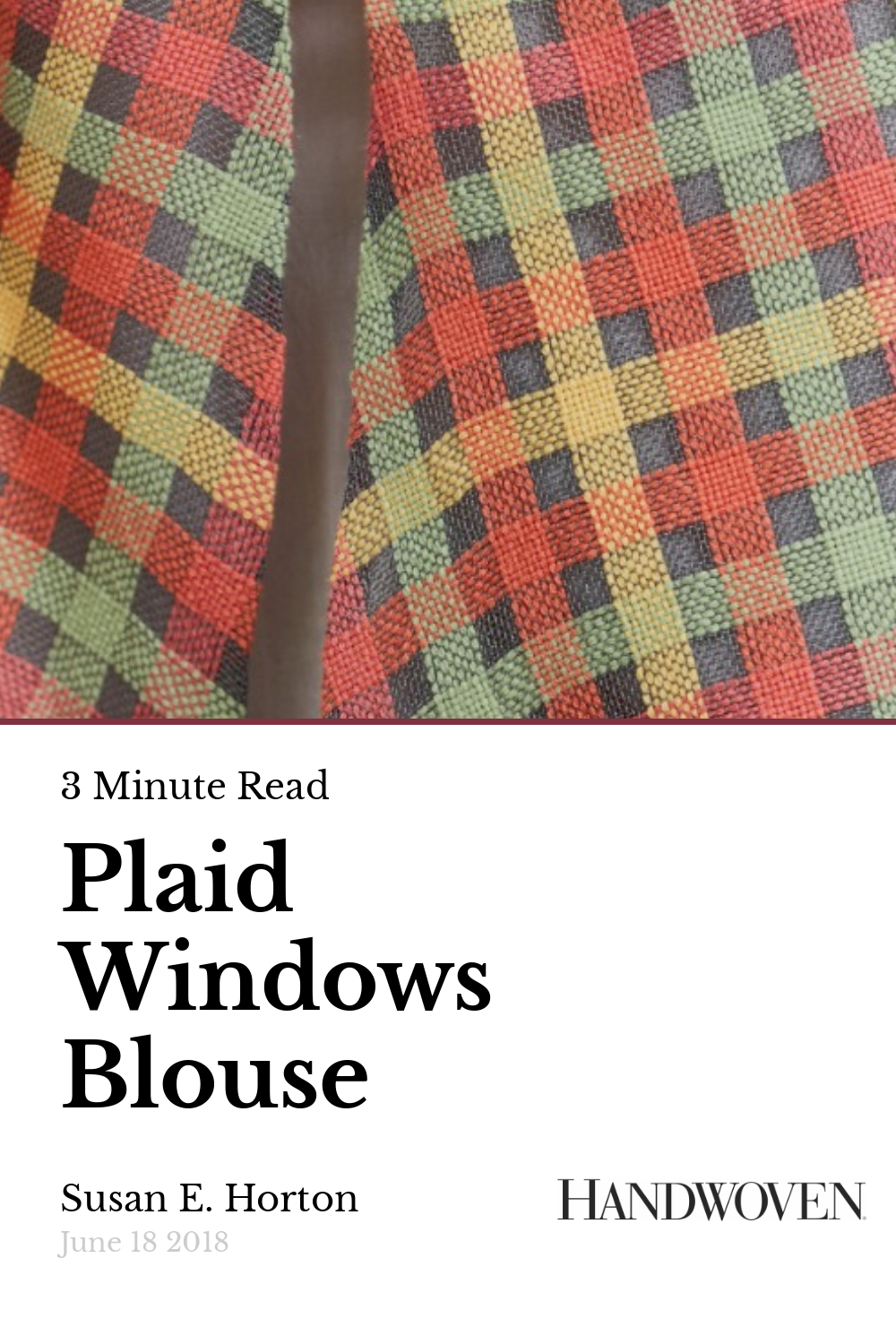 Plaid Windows Blouse | Handwoven