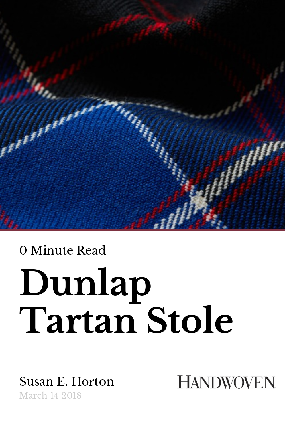 Dunlap Tartan Stole | Handwoven