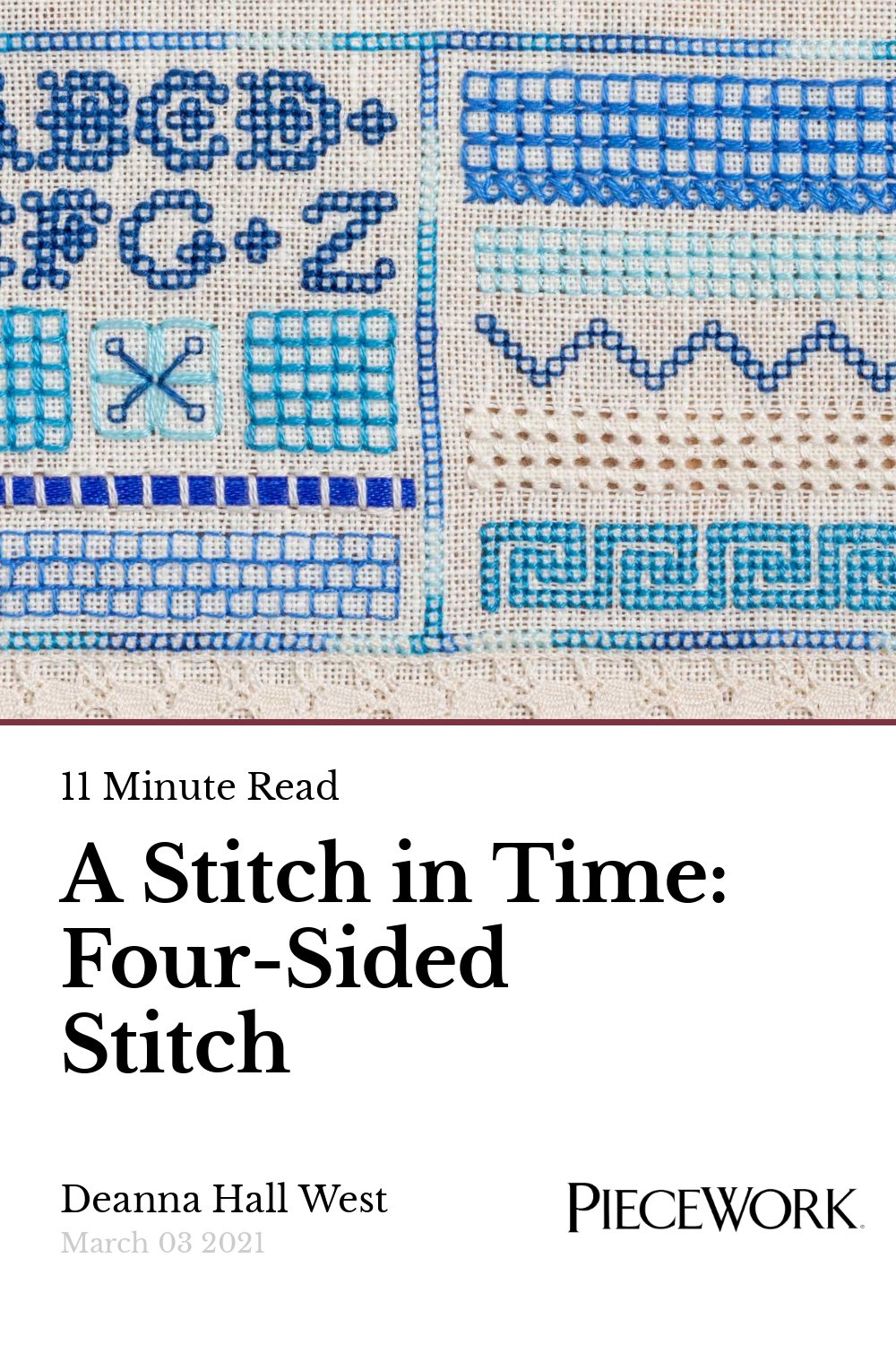 A Stitch in Time: Four-Sided Stitch | PieceWork
