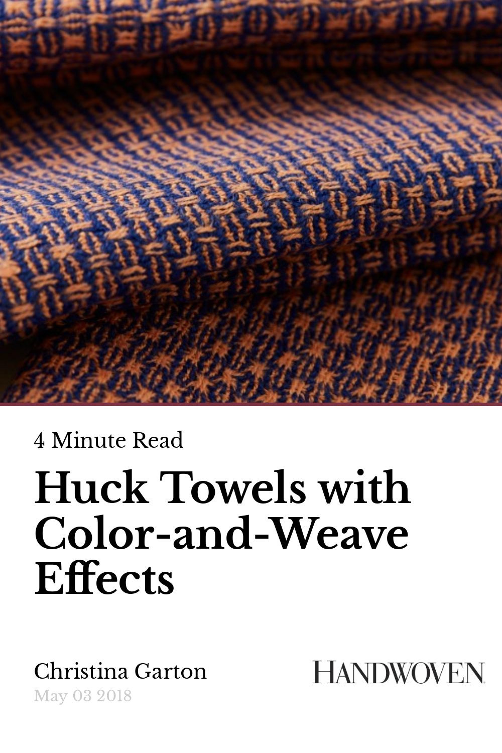 Huck Towels with Color-and-Weave Effects | Handwoven